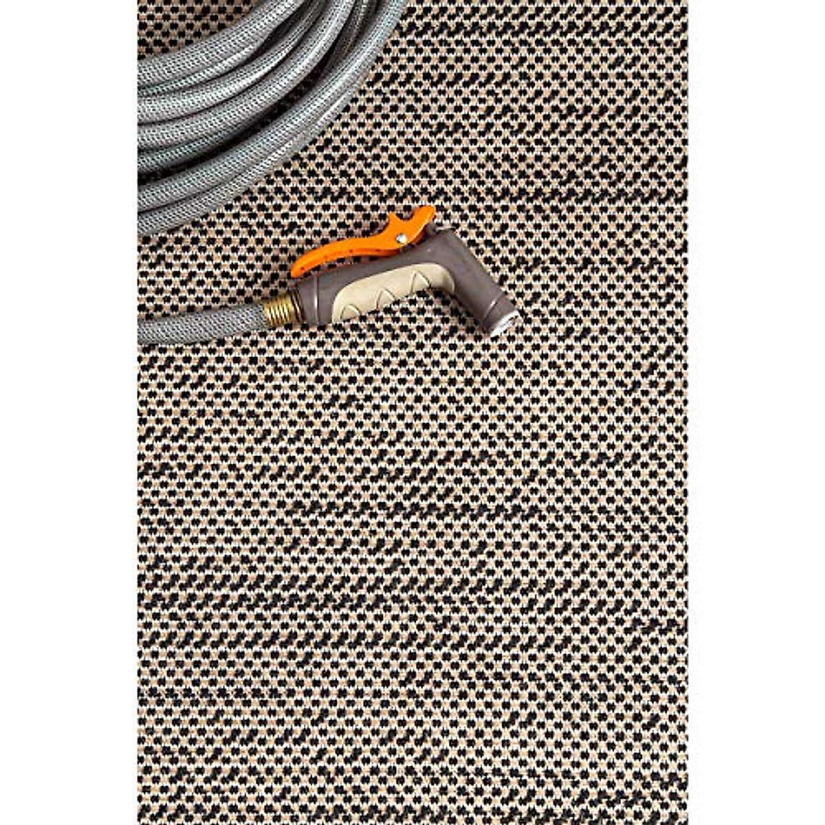 nuLOOM Nicole Modern Diamond Indoor/Outdoor Area Rug, 4 ft x 6 ft, Grey