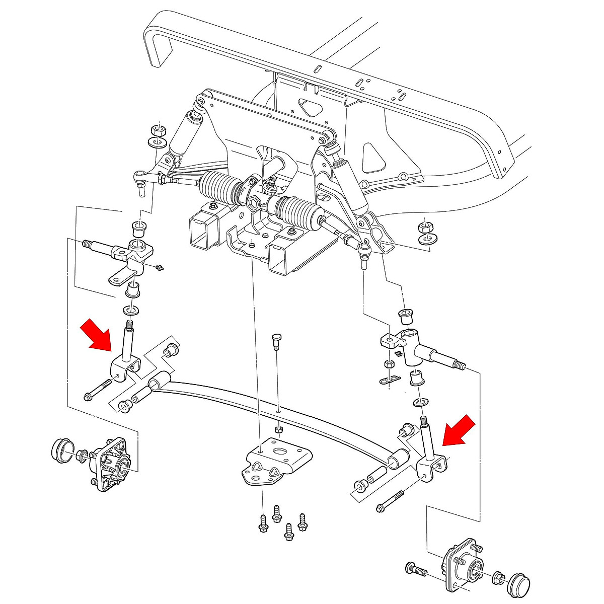 10L0L Complete Front End King Pin Kit for Club Car Precedent 2003.5-up Gas/Electric Golf Cart, OEM# 102287201 103638601 103638801
