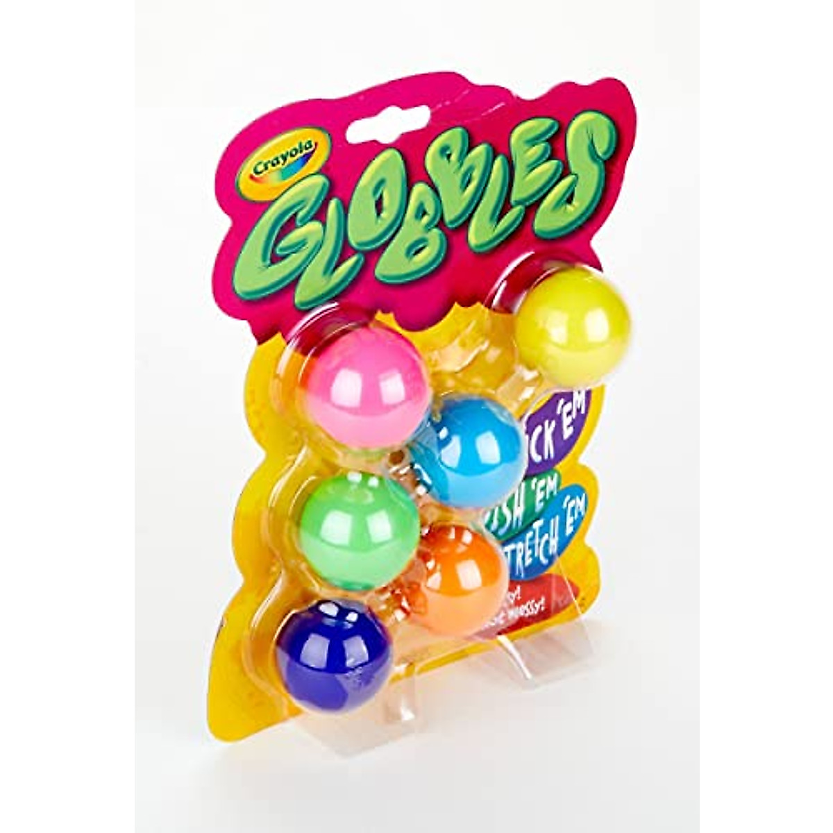 Crayola Globbles Fidget Toy (6ct), Sticky Fidget Balls, Squish Gift for Kids, Sensory Toys, Ages 4, 5, 6, 7, 8
