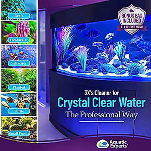 Premium Activated Carbon - Aquarium Carbon for Fish Tank Filter - Aquarium Filter Media - Aquarium Charcoal for Fish Tanks - Activated Charcoal Bulk (Granulated, 3 lbs with Fine Mesh Bag)