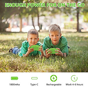 TaddToy Portable Handheld Games for Kids 3.2'' Screen Game TV Output Arcade Vibration Gaming Player System Built in 201 Classic Retro Video Games with Rechargeable Battery Birthday for Boys, Girls,Green