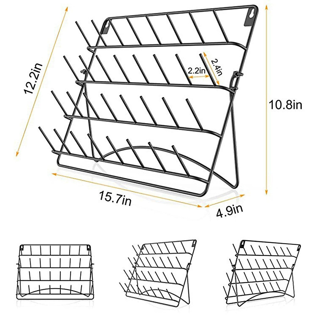 Generic Large Spools Holder Wall Mount Thread Holder 32 Thread Cones Thread Holder for Knitting, 15.7inchx12.2inch, Gold