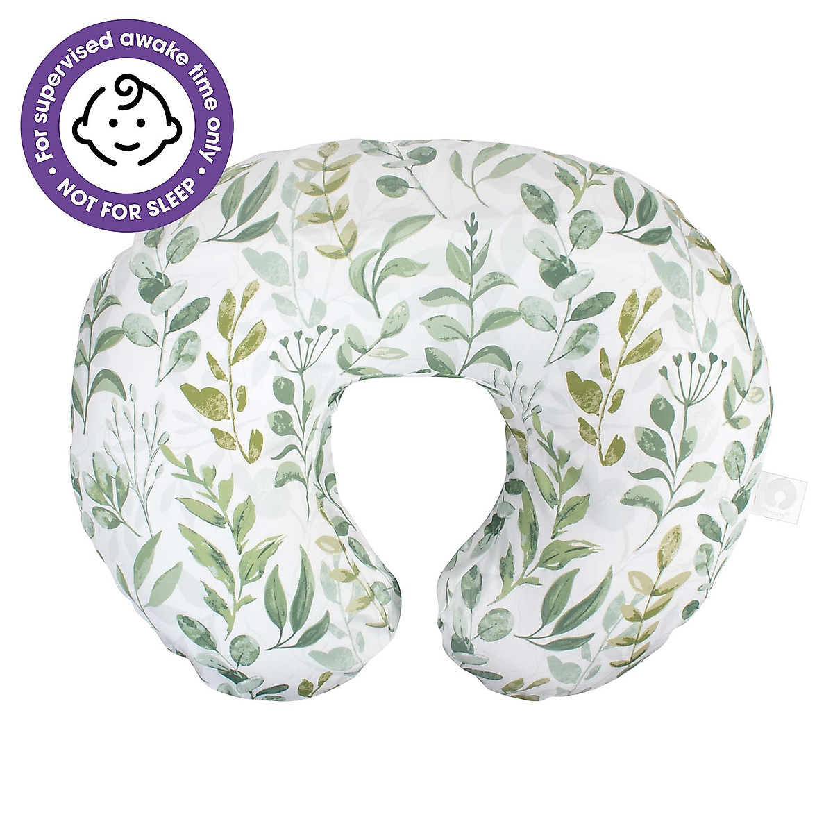 Boppy Original Nursing Pillow, Green Foliage, Ergonomic Nursing Essentials for Bottle and Breastfeeding, Firm Fiber Fill, with Removable Pillow Cover, Machine Washable