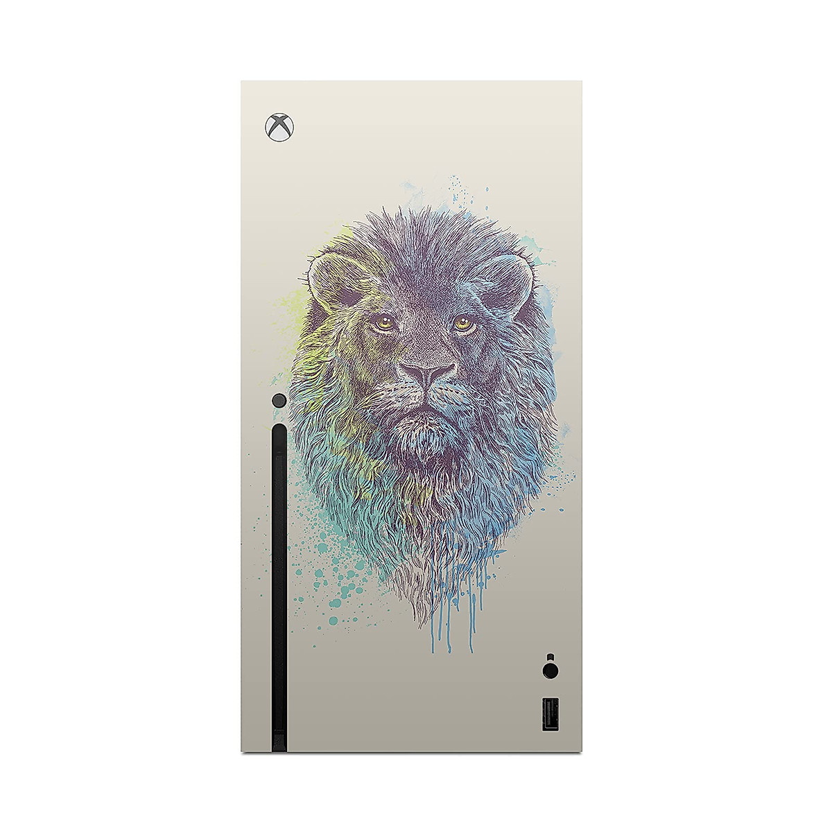 Head Case Designs Officially Licensed Rachel Caldwell Lion Art Mix Vinyl Sticker Gaming Skin Decal Cover Compatible With Xbox Series X Console