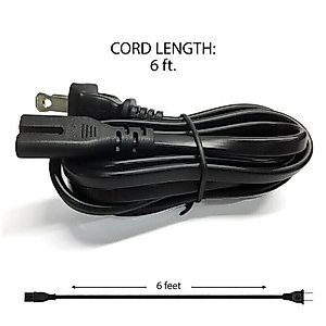 Xzrucst 6Ft 2 Prong Polarized Power Cord for Arris Router Modem; Vizio Sharp Sanyo Emerson TV; Sony Playstation 1 2 PS1 PS2 XB DC Console System; Bose Companion 3 5 Speaker Audio System AC Wall Cable
