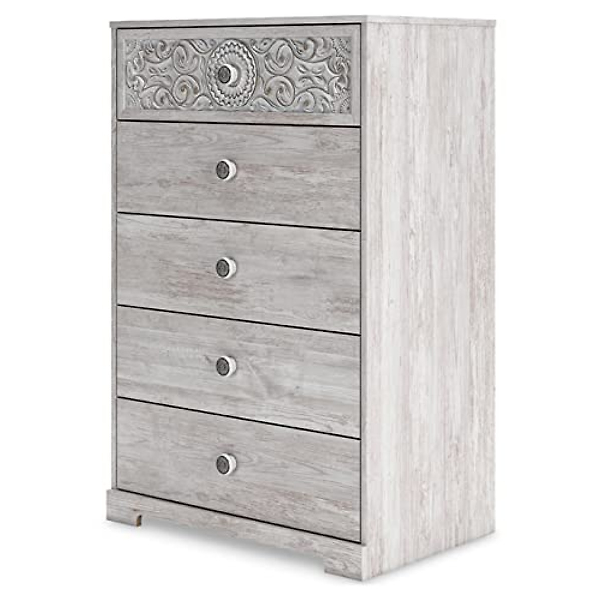 Signature Design by Ashley Paxberry Bohemian 5 Drawer Chest of Drawers, White