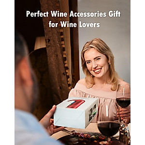 Electric Wine Decanter with One-Touch Pouring, Wine Aerator with Triple Aeration Functions, Red Light Indicator, and Magnetic Wake-Up - Perfect Wine Accessories Gift for Wine Lovers
