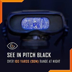 Nightfox 100V Handheld Digital Night Vision Goggles | Easy to Use Binocular, Three Button Interface | 100yd+ Range, 3X Magnification | Wildlife Watching, Surveillance, Security