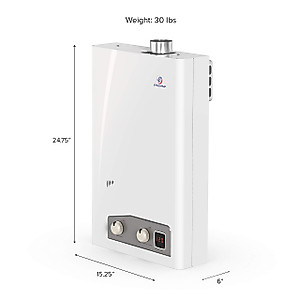 Eccotemp fvi12-NG FVI-12 Natural Gas, 3.5 GPM, High Capacity Tankless Water Heater, White