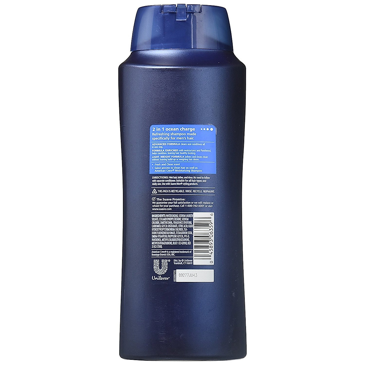 Suave Professionals Mens, 2-in-1 Shampoo & Conditioner, Ocean Charge, 28 Oz (Pack of 2)