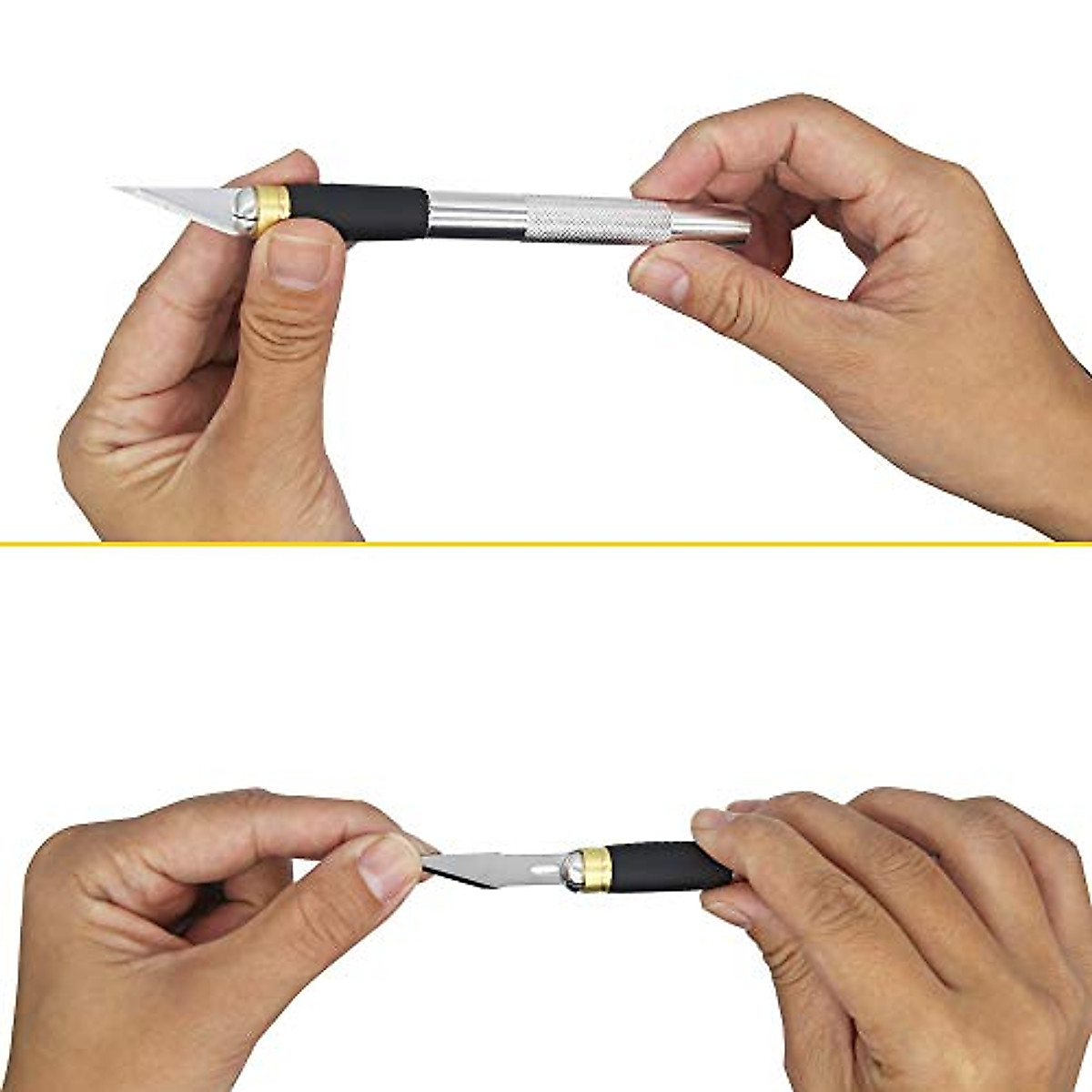 XW Hobby Knife Set- 45mm SKS-7 Rotary Cutter and Precision Knife for Art, Quilting and Crafting,12 Bonus Blades