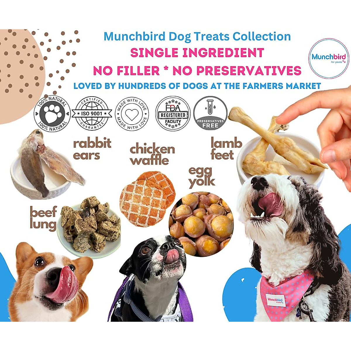Lamb Trotter Dehydrated Dog Treats Glucosamine Lamb Treats for Dogs Chondroitin Hips and Joints Lean Hypoallergenic Protein Rawhide Free Safe Bones Alternative to Duck Feet Lamb Ears (12 to 16 Pieces)