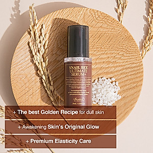 BENTON Snail Bee Ultimate Serum Plus 35ml (1.18 fl.oz.) - Snail Secretion Filtrate, Bee Venom, Tea Tree Leaf Water Contained Skin Nourishing & Soothing Facial Serum for Sensitive, Dry Skin