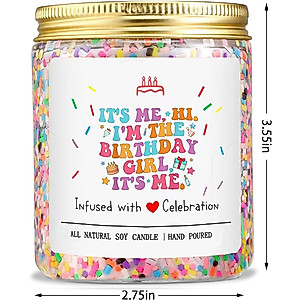 Music Lover Birthday Scented Candle with Lavender Scent -Birthtay Merch Gifts with I'm The Birthday Girl for Party Decorations, Handcrafted, Long-Lasting Candle for Mother's Day Nurse Graduation Gift