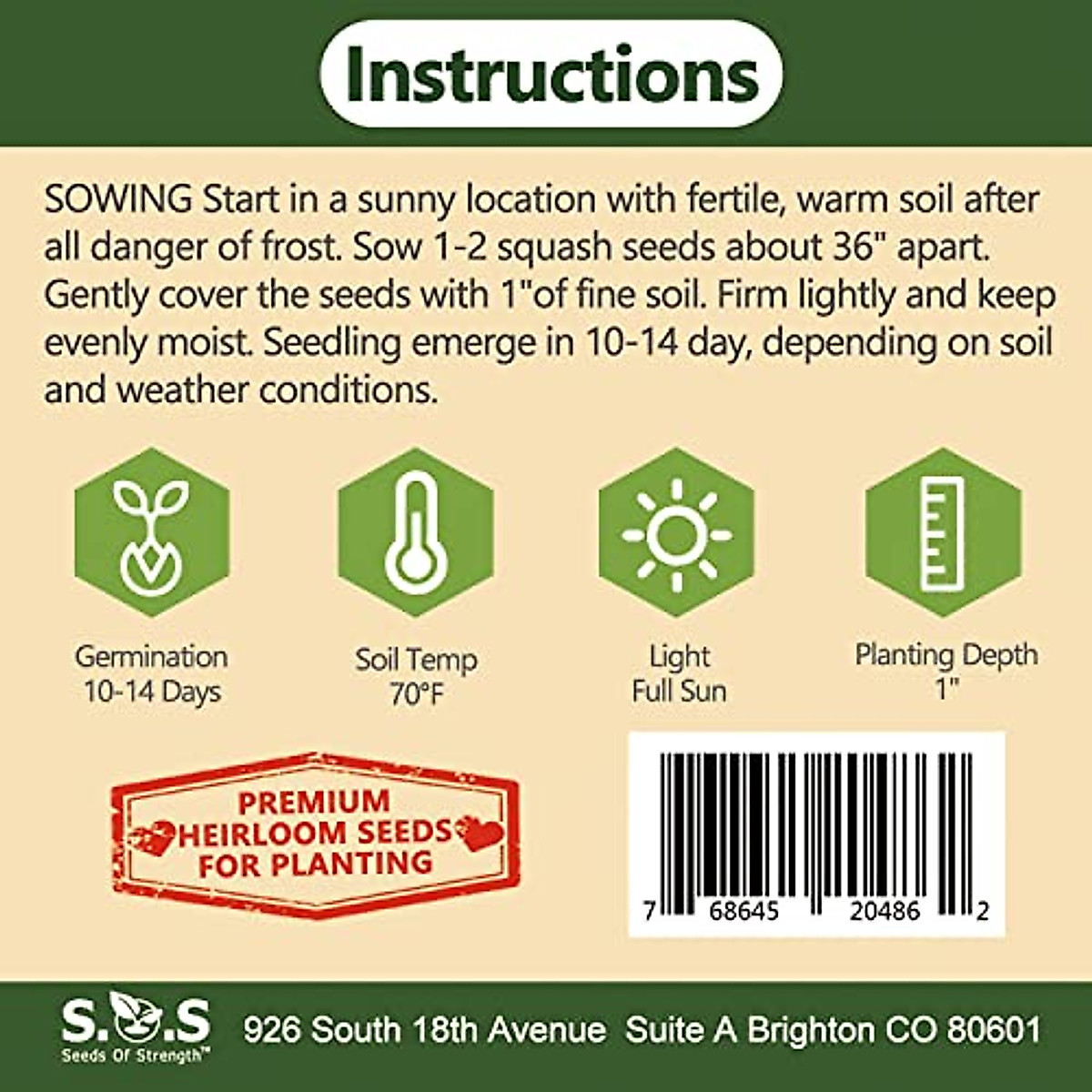 Planting 1 Individual Packets - 3g Zucchini Seeds for Your Non GMO Heirloom Vegetable Garden (Zucchini)