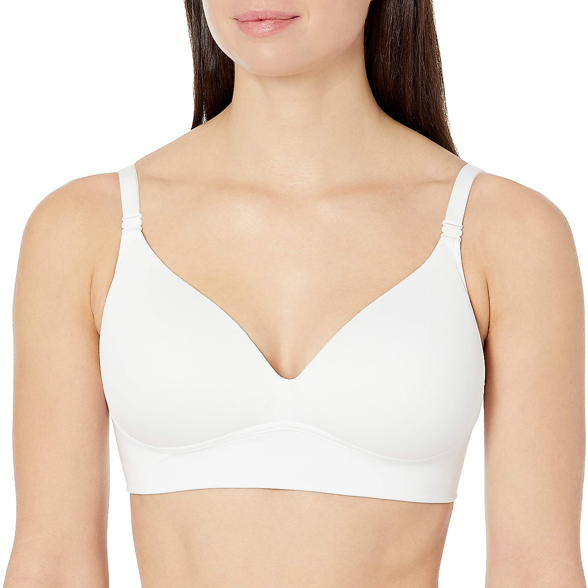 Warner's Women's Benefits Allover-Smoothing Bliss Wireless Lightly Lined Convertible Comfort Bra RM1011W, Classic White, 40B