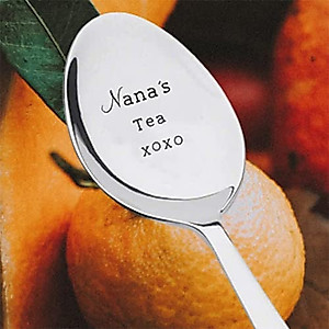 Gifts for Grandma Grandmother from Grandson Granddaughter Nana's Tea Xoxo Spoon for Grandmother Grandmom Tea Spoons for Best Grandmas Nana Gigi Birthday Mother's Day Gift