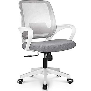 NEO CHAIR Office Chair Ergonomic Desk Chair Mesh Computer Chair Lumbar Support Modern Executive Adjustable Rolling Swivel Chair Comfortable Mid Black Task Home Office Chair (Grey)