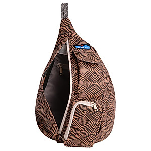 KAVU Mini Rope Bag Cotton Crossbody Sling, Mahogany Inlay