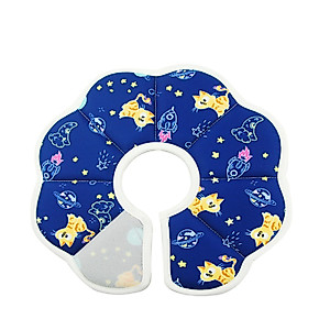 BAMY Cat Recovery Collars Waterproof Pet Cone Stop Licking After Surgery Kitten Elizabethan Collar for Cats Small Dogs (Blue, S (Neck Circumference 5.5"-7.1"))