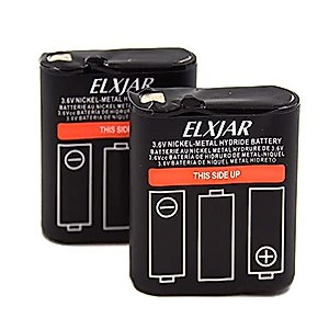 (2-Pack) 3.6V 800mAh PMNN4477AR Ni-MH Battery Pack Replacement for Motorola PMNN4477A Two-Way Radio Battery, Compatible with Motorola T200 T400 T500 T800 T600 T62 T82 T92 Series walkie-talkies