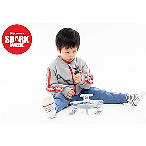 Shark Week Discovery Deep Ocean Explorer Big Toy Playset for Kids, Toy Boat Action Figure Scuba Diver Deep Sea Diver, Great White Shark, Hammerhead, Hand Painted, Eco Friendly, Officially Licensed