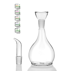 HAIZEEN 13ounce/ 380 ml Clear Glass Olive Oil Dispenser Bottle - Oil & Vinegar Cruet with Pourers and NO Funnel Needed - Olive Oil Carafe Decanter for Kitchen and BBQ
