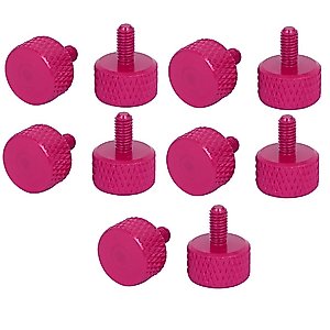 Aexit Computer PC Cleaning & Repair Graphics Card Aluminum Alloy Knurled Thumb Screws Fushcia Computer Screws M3x6mm 10pcs