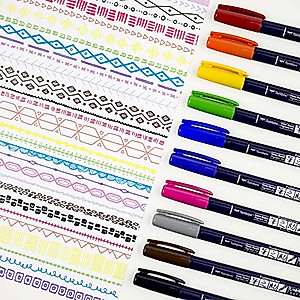 Tombow 56429 Fudenosuke Colors Brush Pens, 10-Pack