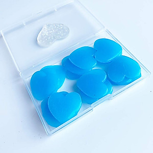 18 Pieces Diamond Painting Wax Blue Heart Shaped Diamond Painting Glue Clay and Clear Storage Case for Diamond Embroidery Accessories Art Craft Supplies