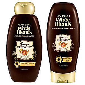 Garnier Hair Care Whole Blends Ginger Recovery Strengthening Shampoo and Conditioner with Ginger and Golden Honey Extracts, For Weak, Brittle Hair, Paraben Free 44 Fl Oz