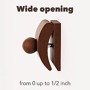 Tapestry Hangers, 4 Small Quilt Hangers for Wall Hangings, Blanket Hanger Clamps, Carpet Rug Display, Wooden Wall Clips for Hanging (Brown)