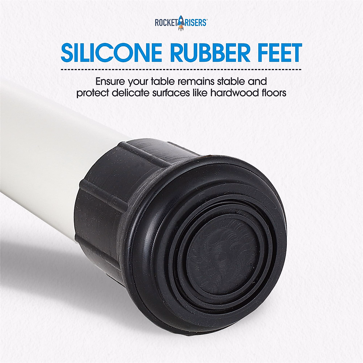 Rocket Risers Folding Table Risers - Make Your Folding Table a Counter Height Table - Set of 4 Table Leg Risers