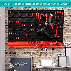 54-Piece Wall Mounted Peg Board,Large Capacity Garage Storage Rack,Pegboard Wall Organizer Tool Organizer for Tool, Parts,Workbench,Garge