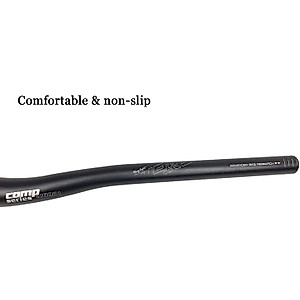 Wake 31.8mm MTB Mountain Bike Handlebar, Aluminum Alloy Mountain Bike Bicycle Riser Handlebar Extra Long 720/780mm with Paint Matte Surface (Black, 720mm)