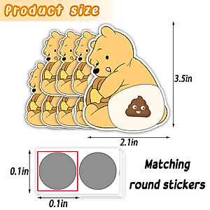 40pcs Winnie Baby Shower Scratch Off Game,Baby Shower Game Gifts For Winners - Baby Shower Prizes for Game Winners,Door Prizes & Silly Activity For Ice Breakers, Poop Scratch Off Lottery Tickets