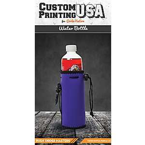 2 Colors Blank Water Bottle Coolie Packs, Purple and Navy Blue Water Bottle Coolie, Neoprene Water Bottle Coolies, Standard Purple and Navy Blue Water Bottle Packs Coolie (2) 1.0 Count