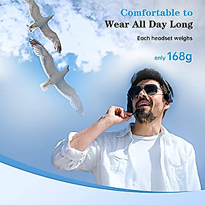 Hollyland Solidcom C1 Wireless Headset Intercom System 4-Person Full Duplex 1100ft Team Communication Group Talk Single-Ear Headset with 1 Master & 3 Remote Headsets
