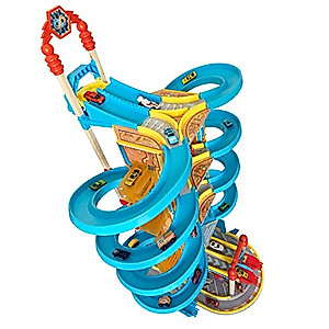 KidKraft Super Vortex Racing Tower 5-Story Race Track Toy for Die-Cast Cars; Storage for 50+ Vehicles, Gift for Ages 3+