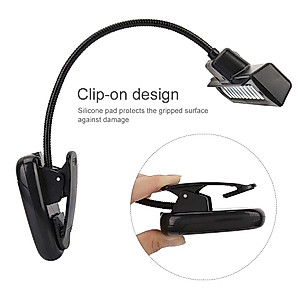 VBESTLIFE Music Stand Light, Portable Clip-on Position Adjustable LED Musician Lamp Reading Light for Music Stands Pianos Work Tables Desks Reading