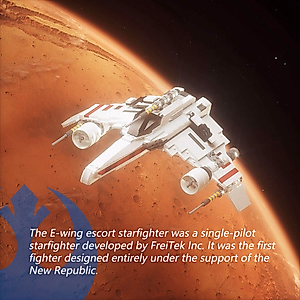 building boat E-Wing Starfighter Building Toy, Collectible Model Building Kit Creative Bricks Building Blocks,New 2021(541 Pieces)