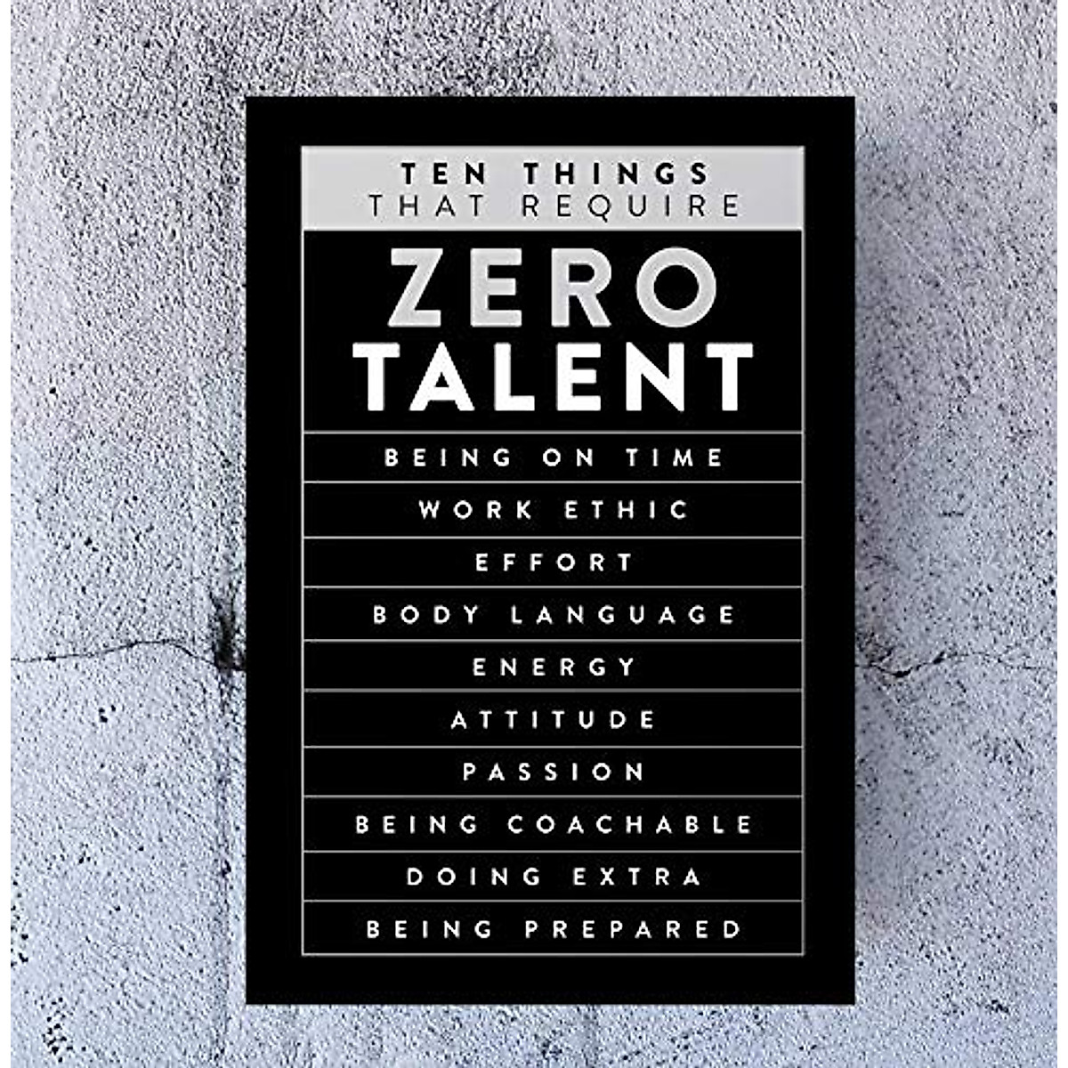 Business Wall Art, Office Motivational Sign With Easel Backer Stand, Inspirational Wall Art Decor 11''x17''