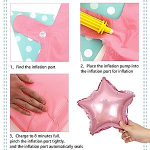 10 Inch Foil Star Balloons Gold Pink Blue, 45 Pcs Twinkle Twinkle Little Stars Shaped Foil Mylar Balloons Gender Reveal Balloon Wedding Shower New Years Graduation Party Favors Balloons Decorations