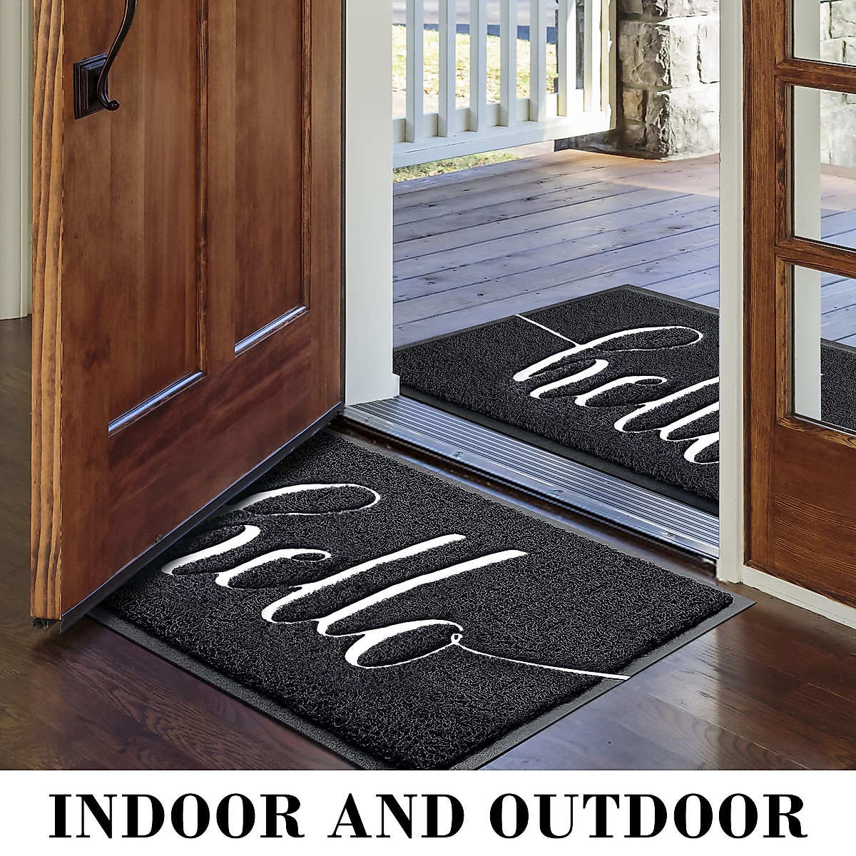 Door Mat (30"x17.5"), Durable Floor Mat Front Door Mat Welcome Door Mats Outdoor Rug Indoor Non-Slip Door Mat for Entryway, Home Entrance, Patio, High Traffic Areas