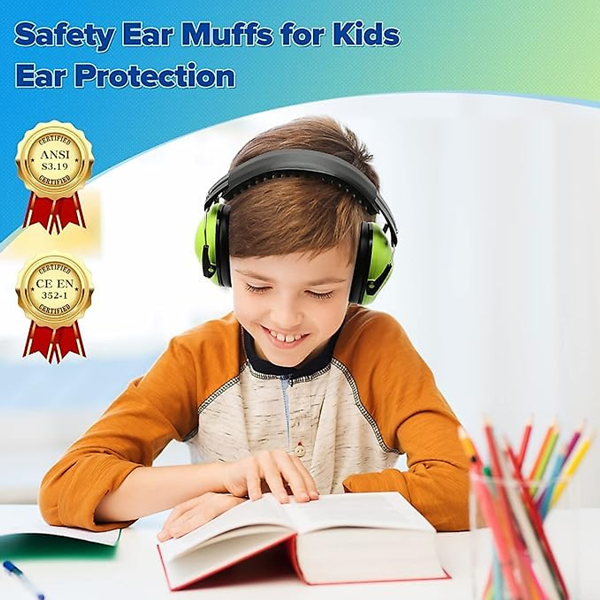 2 Pack Noise Canceling Headphones for Kids, Kids Ear Protection Earmuffs for Autism, Toddler, Children, Kids Noise Cancelling Headphones Sound Proof Earmuffs for Concerts, Air Shows, Fireworks