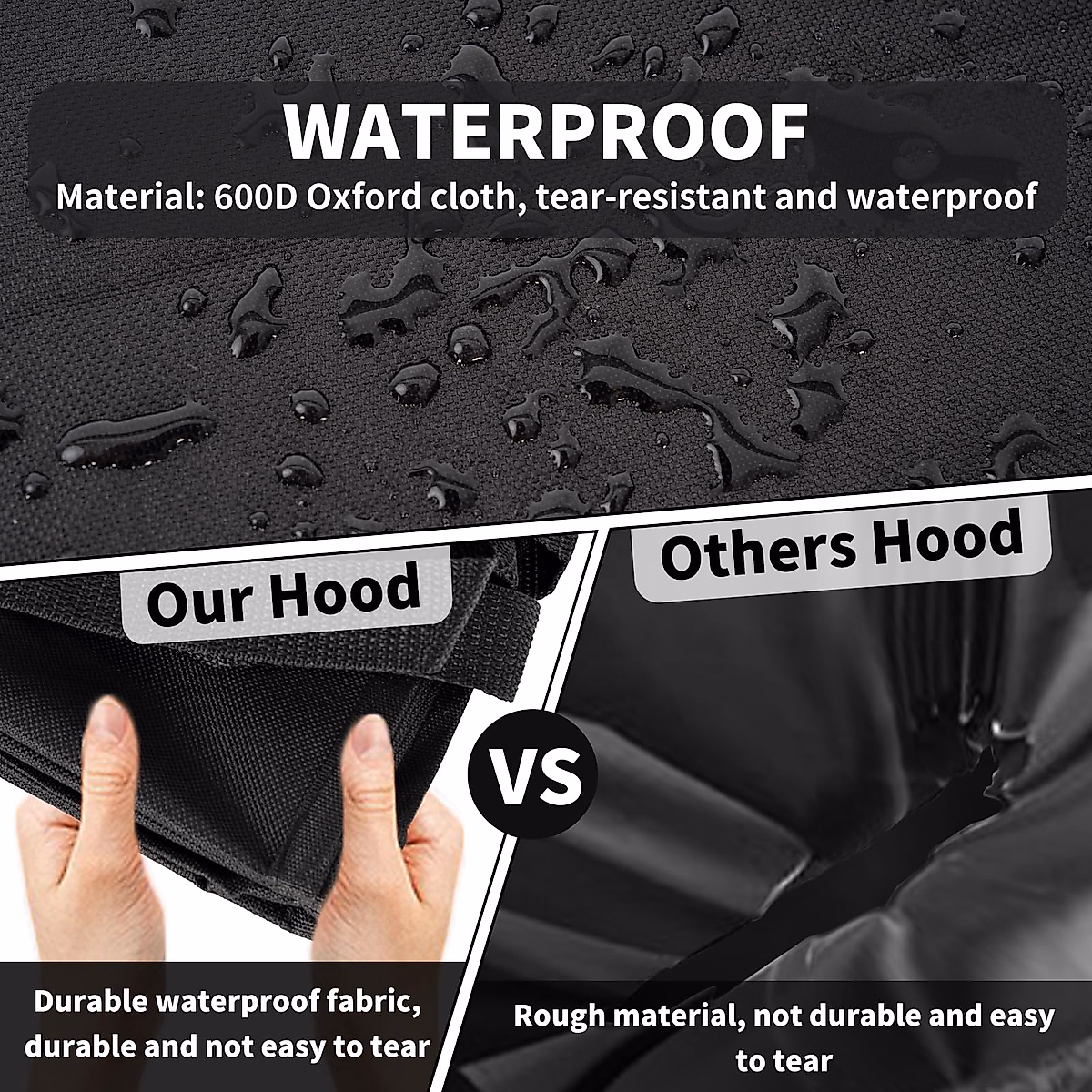 Window Air Conditioner Cover fits Midea U-shaped AC Covers Outside Units 21.4x13.4x13.8 inch Waterproof Dustproof Outdoor AC Cover