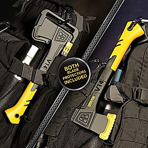 LEXIVON V14 Camping Hatchet, 14-Inch Axe | Ergonomic TPR Grip, Lightweight Fiber-Glass Composite Handle | Protective Carrying Sheath Included (LX-V14)