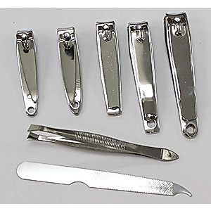 Hawk 7 Piece Cosmetology Set with Nail Clippers, Cleaner, File and Tweezers - B8506-YW