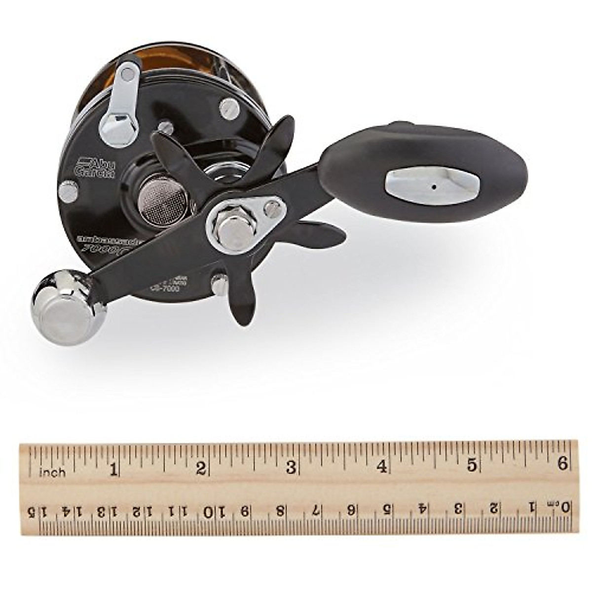 Abu Garcia Ambassadeur CS Conventional Reel, Size 7000 (1324530), 2 Stainless Steel Ball Bearings + 1 Roller Bearing, Carbon Fiber Star Drag, Max of 20lb | 9.0kg,Black