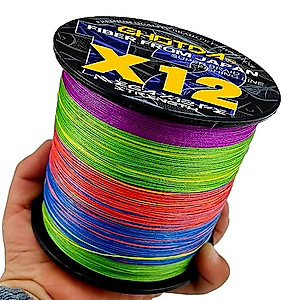Saltwater Fishing Line 12 Strands PE Braided Multi-Filament Wire Strong Durable Outdoor Sport Fishing Accessories